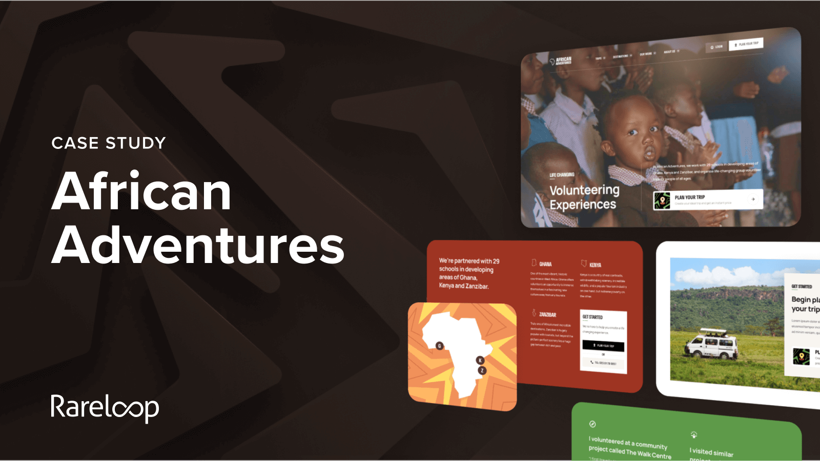 African Adventures website design and build - Rareloop , Southampton UK African Adventures website design and build - Rareloop , Southampton UK
